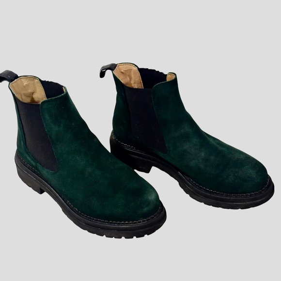 Anthropologie | Shoes | Anthropologie Emerald Green Suede Platform Lug ...